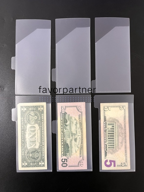 Plastic A6 Size Tab Cash Pocket